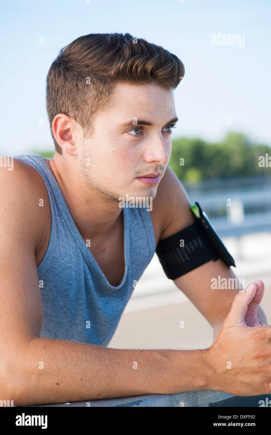 Man wearing tank top hi-res stock photography and images - Alamy