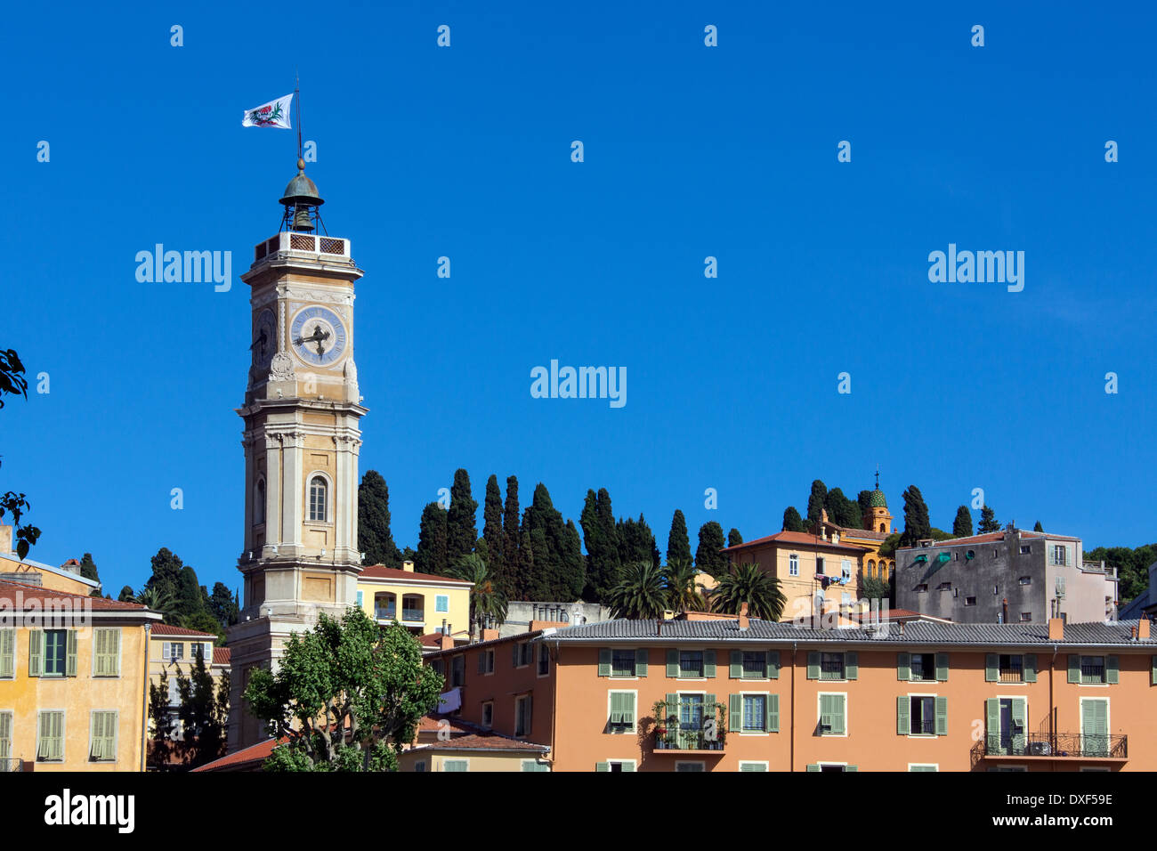 The Tower of St. Francois in the city of Nice on the French Riviera in ...