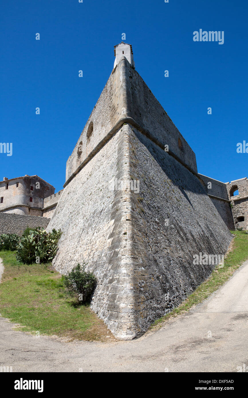 The old medieval castle at Antibes on the French Riviera in the South ...