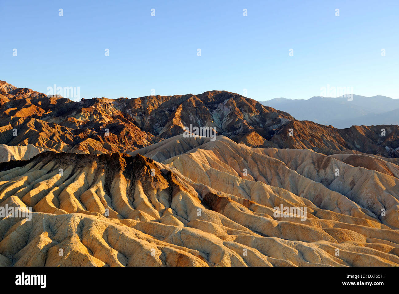 Coloured rock formations, Zabriskie Point, Death Valley National Park ...