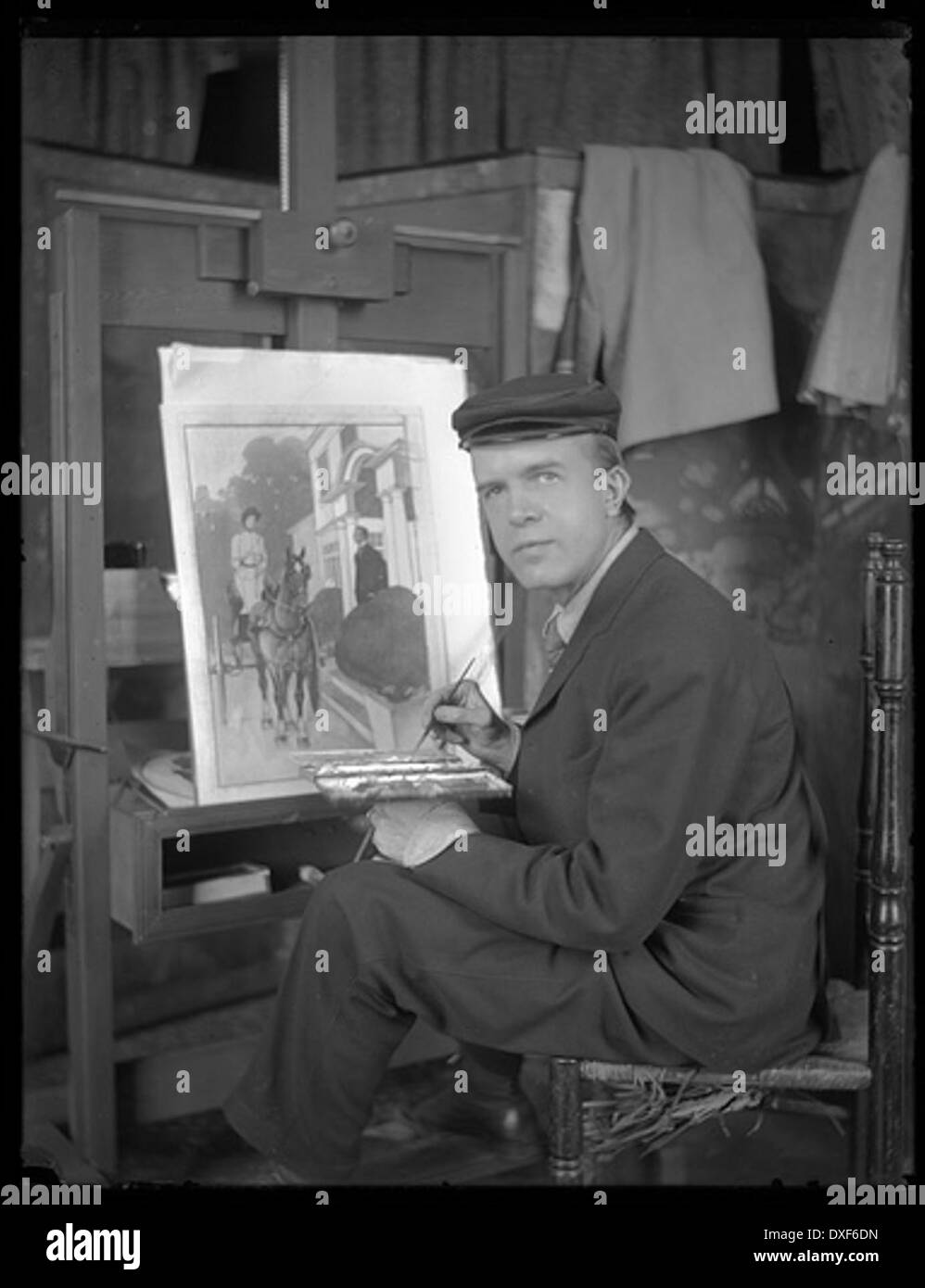 This photograph captures a piece by Edward Penfield, an artist known ...