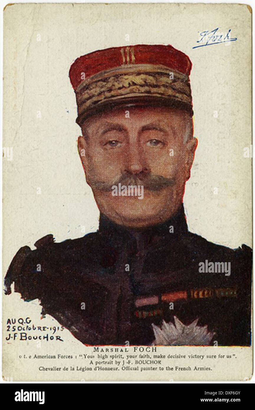 A historical photograph of Marshal Ferdinand Foch, a prominent French ...