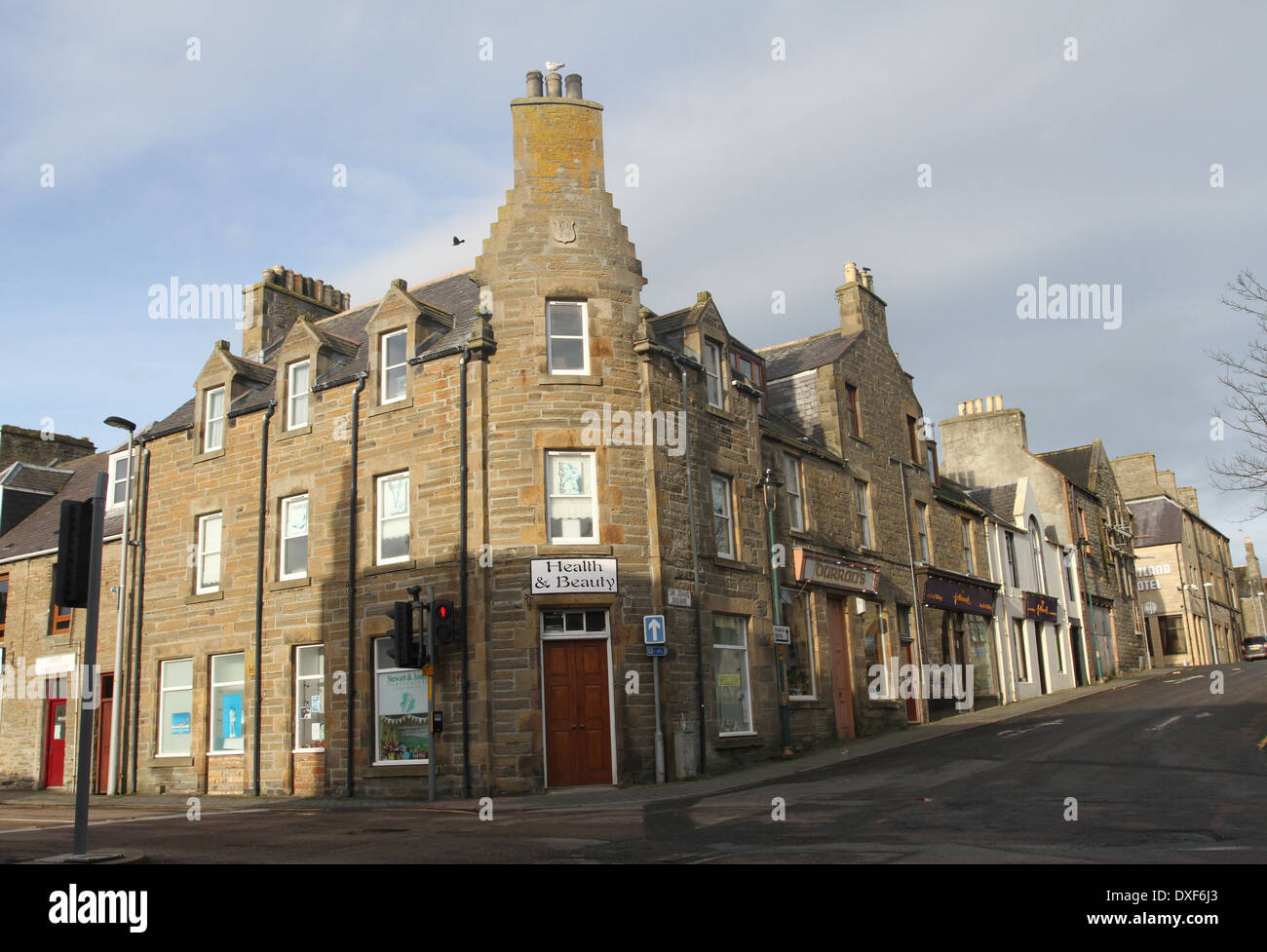 Thurso street scene Scotland March 2014 Stock Photo - Alamy