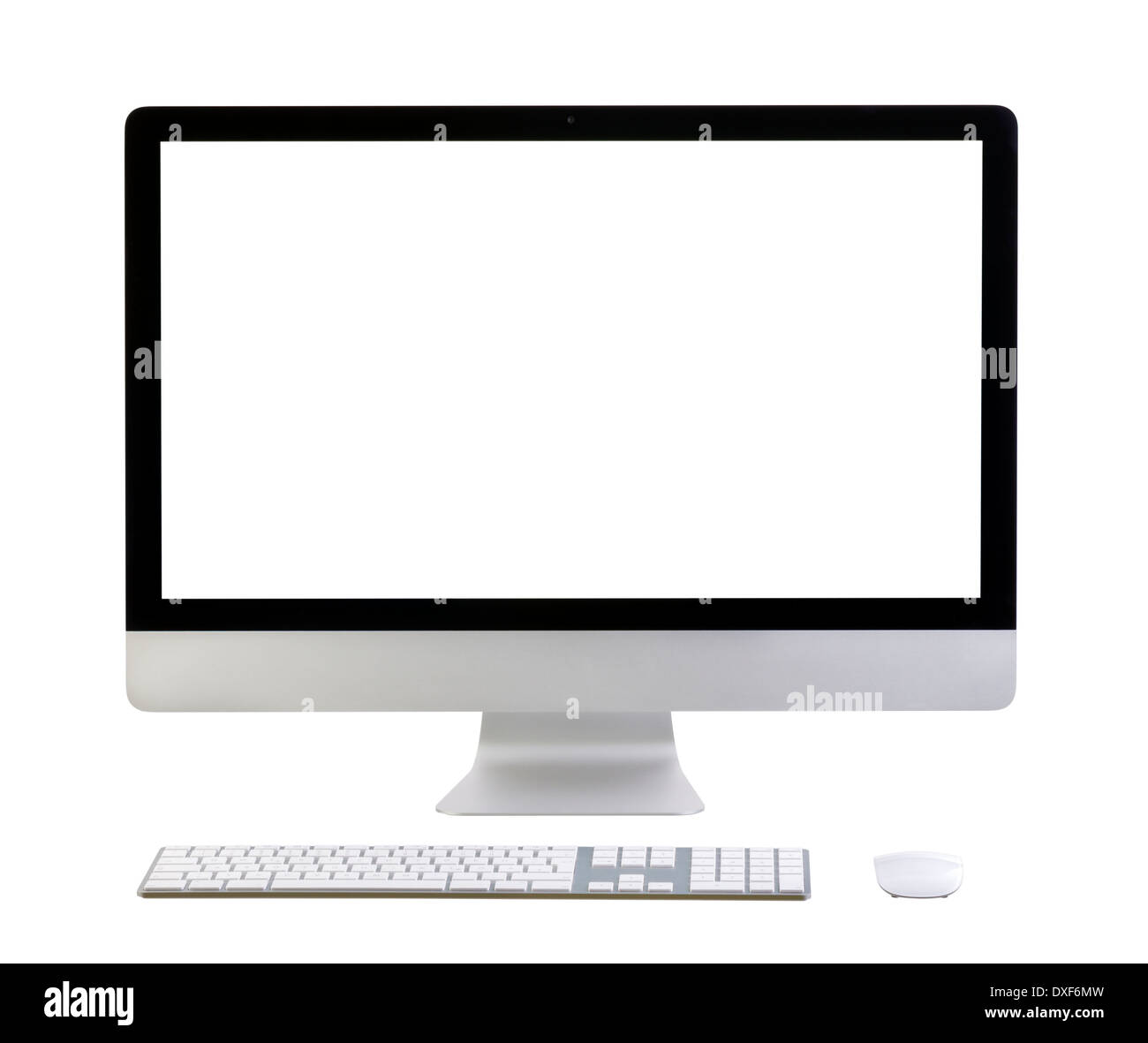 Illustration of modern computer monitor with blank screen. Isolated on ...