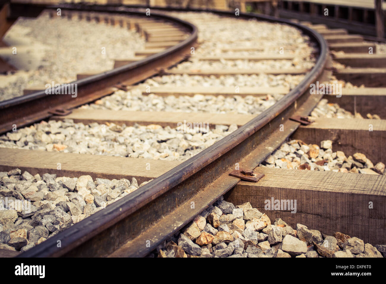 old rusted railway track Stock Photo - Alamy