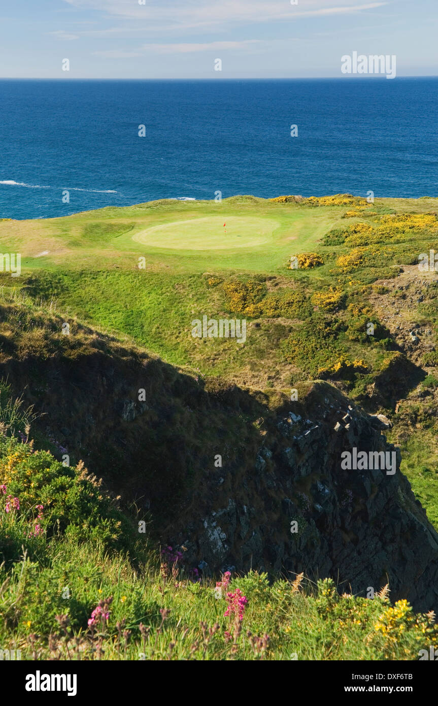 The famous 13th hole (called the "Clivet") on the Royal Tarlair Golf ...