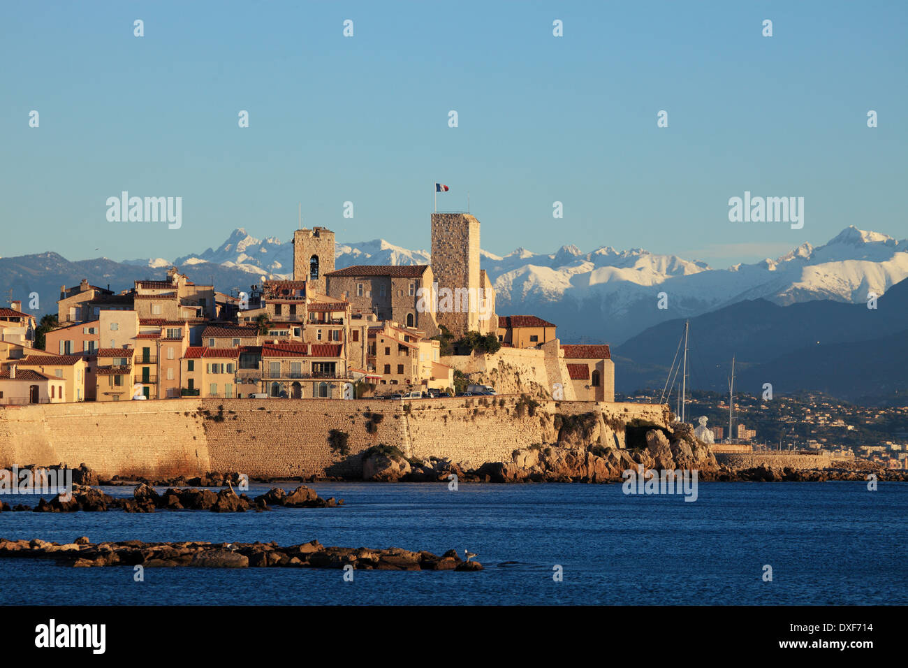 Overview of the historic city of Antibes on the French Riviera Stock ...