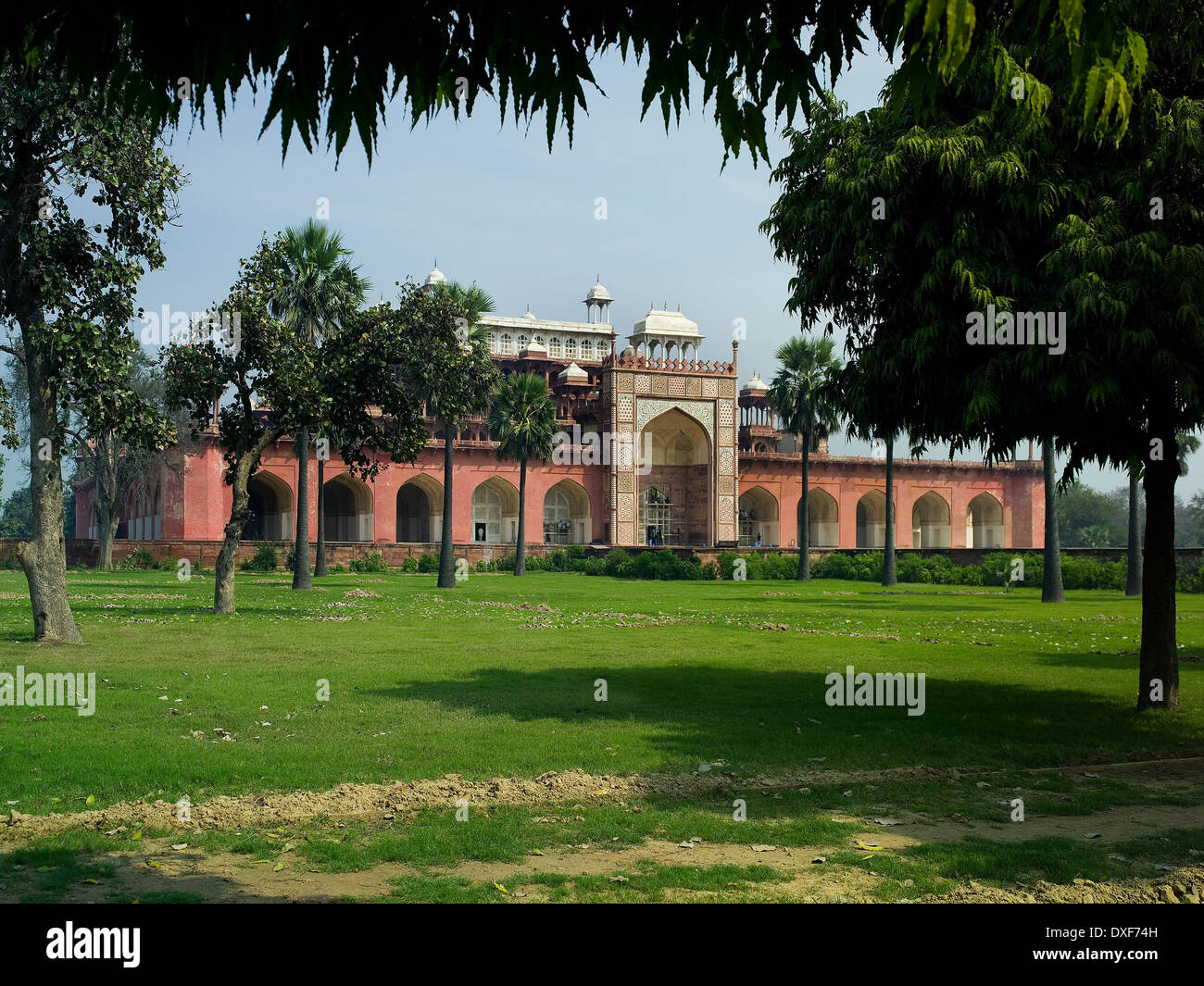 Tomb of Akbar at Sikandra near Agra in the Uttra Pradesh region of ...