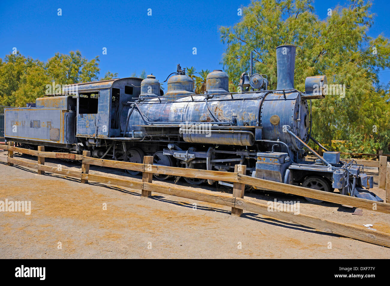 Historic steam engine from 1930 used for the transport of borax Furnace ...