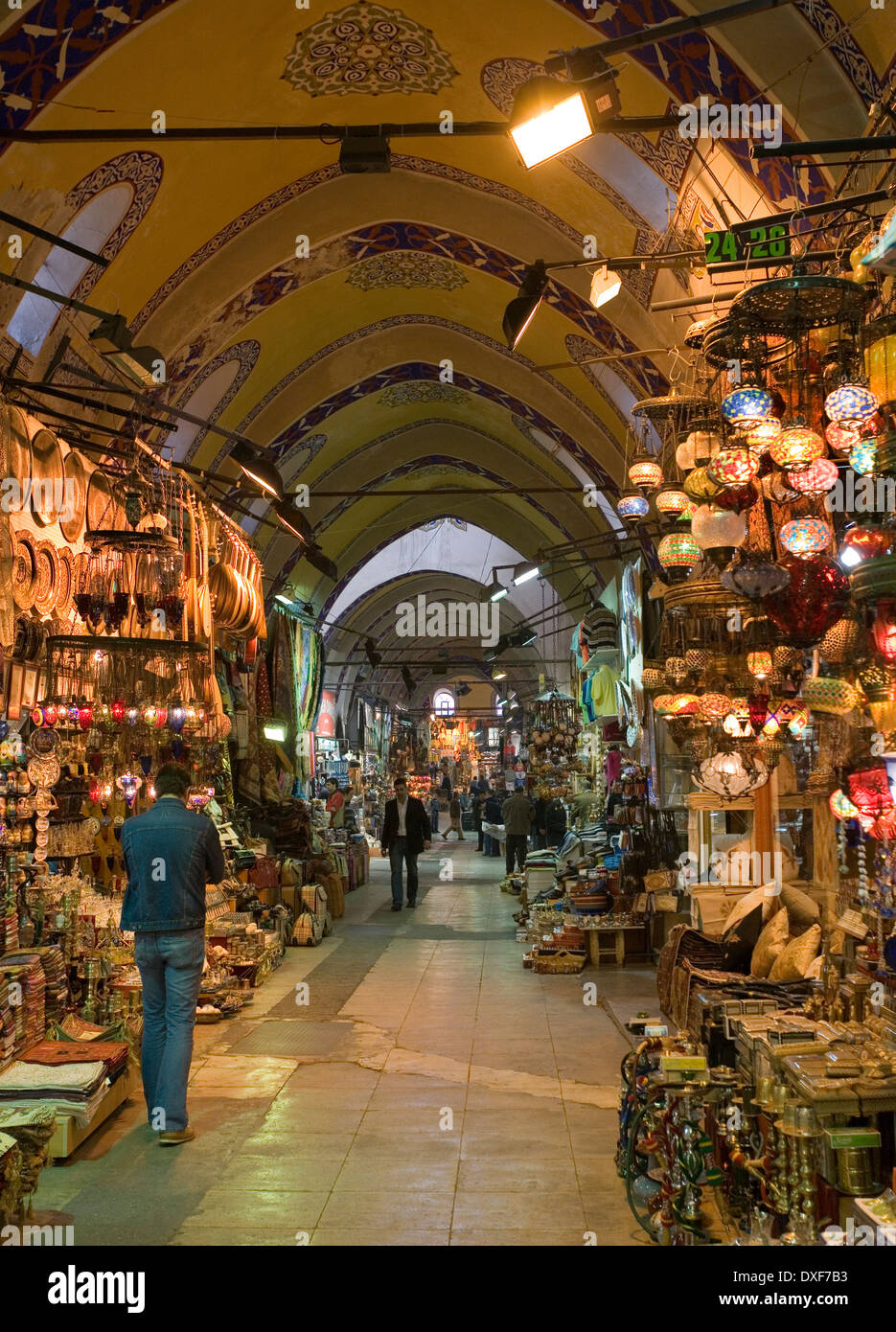 Inside the Grand Bazaar in Istanbul in Turkey Stock Photo - Alamy