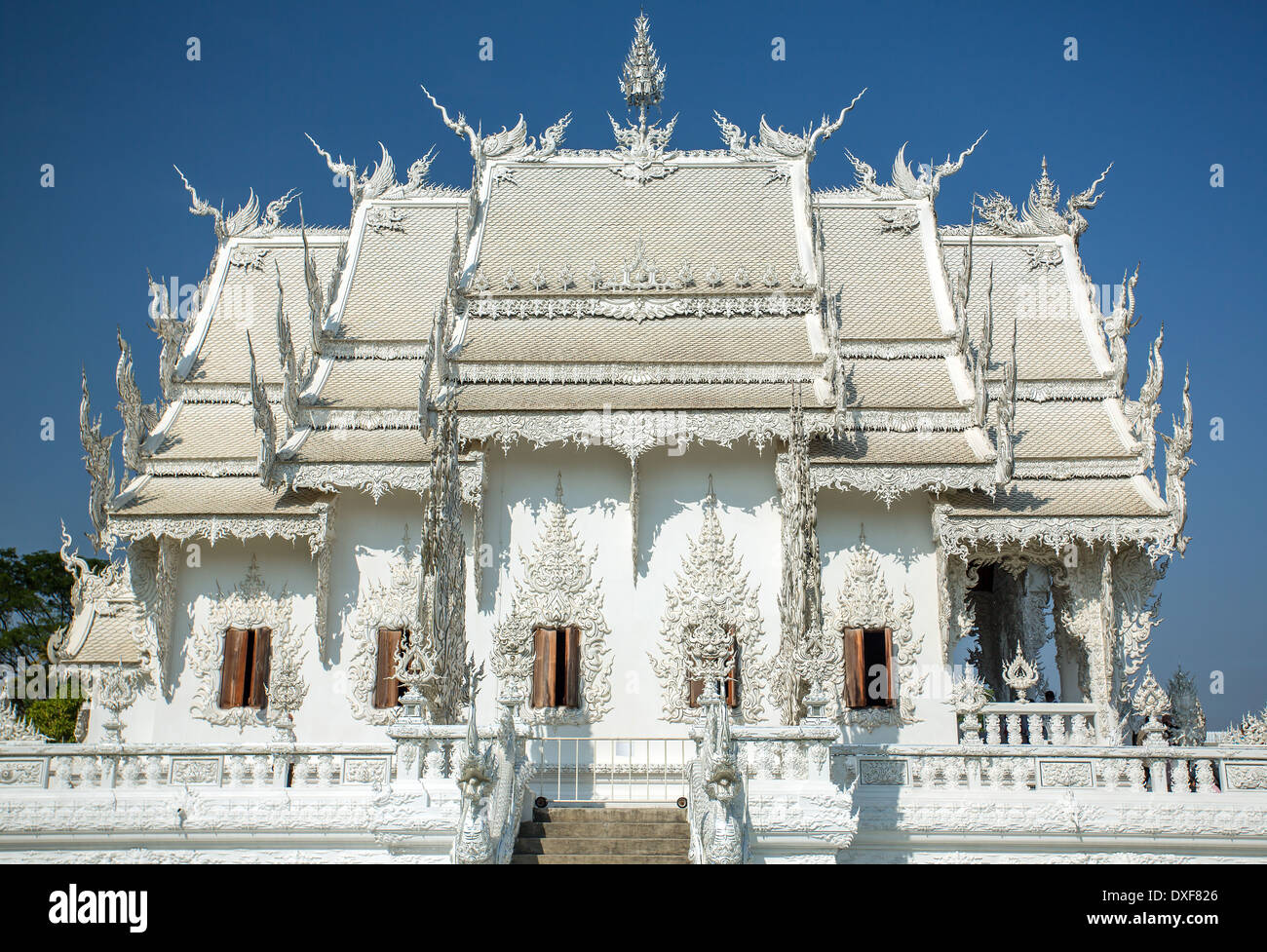 Famous Wat Rong Khun (White temple) in Chiang Rai province, Northern ...