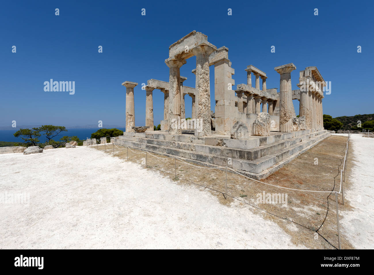 West side (Rear) south long side Temple Aphaia or Afea Aegina Greece ...