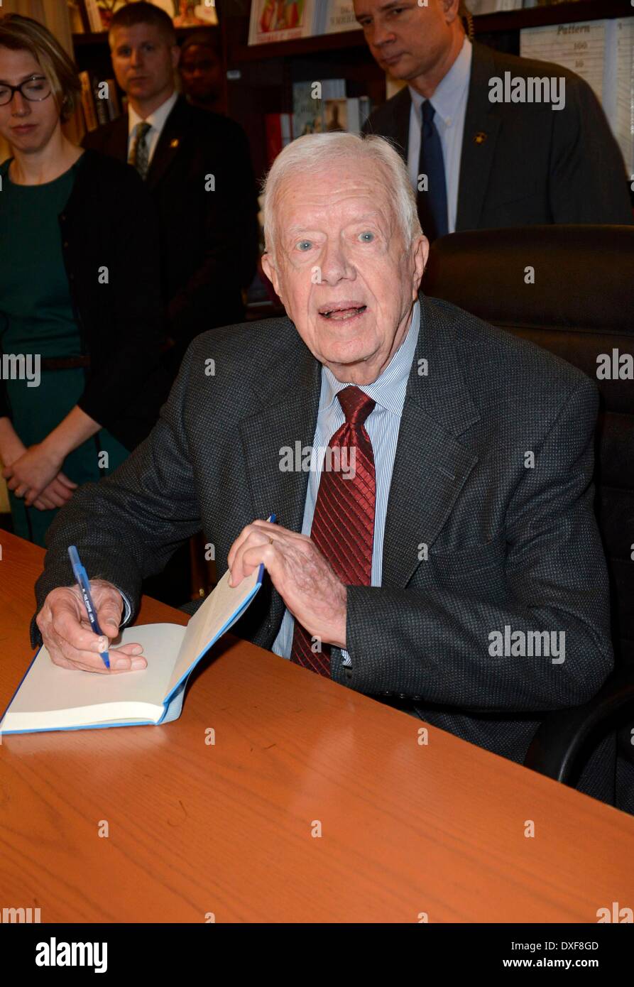 New York, NY, USA. 25th Mar, 2014. Jimmy Carter at in-store appearance ...