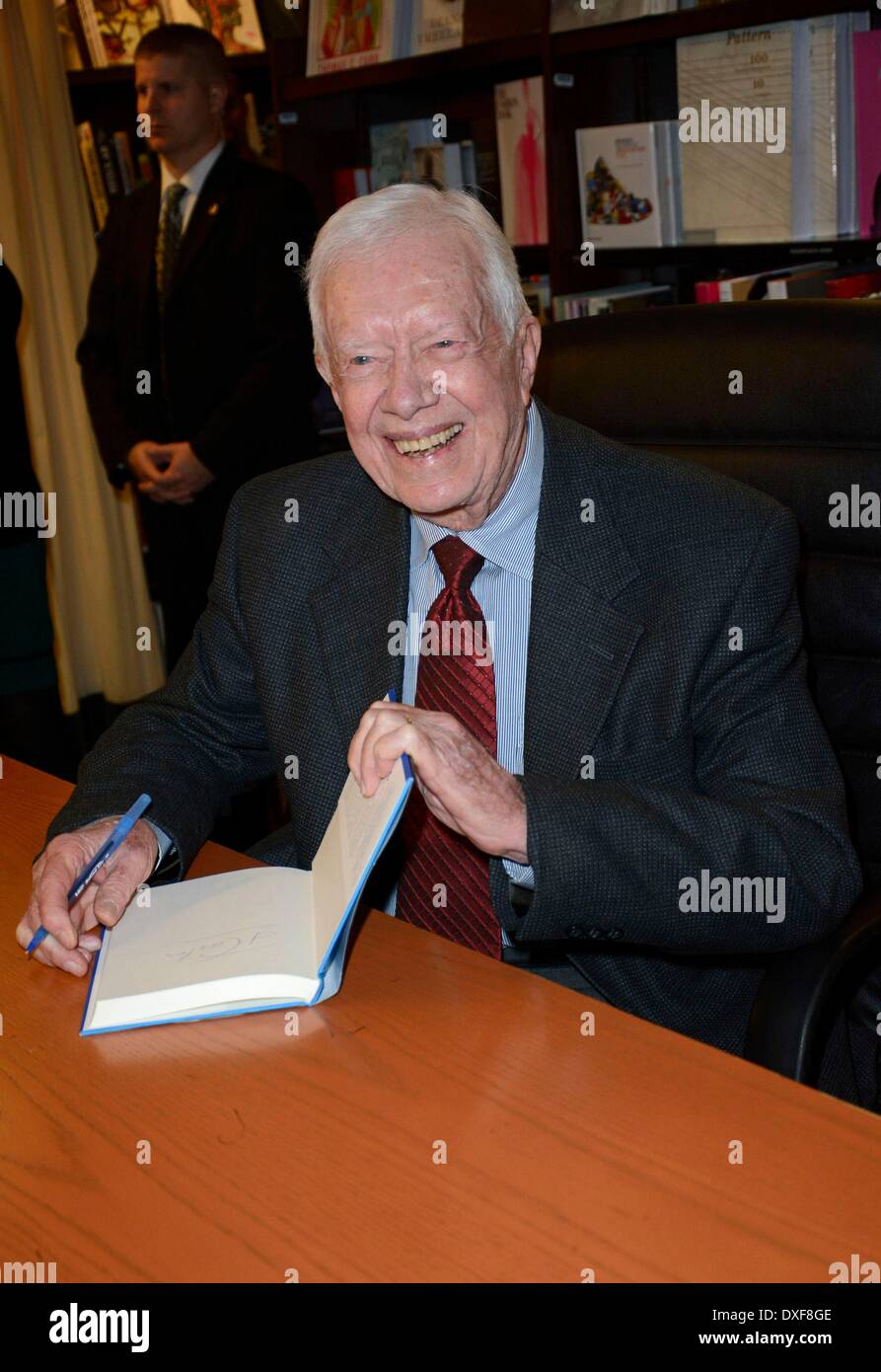 New York, NY, USA. 25th Mar, 2014. Jimmy Carter at in-store appearance ...