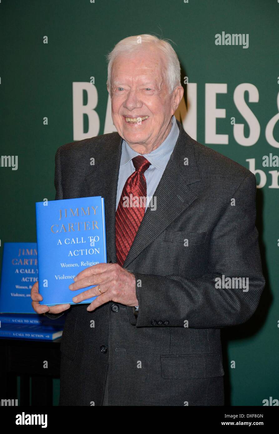 New York, NY, USA. 25th Mar, 2014. Jimmy Carter at in-store appearance ...