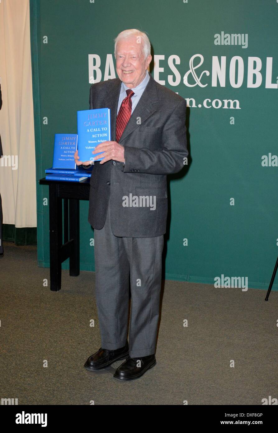 New York, NY, USA. 25th Mar, 2014. Jimmy Carter at in-store appearance ...