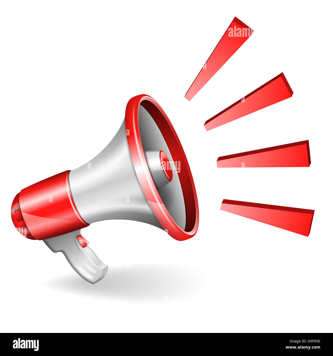 Megaphone isolated on white background, you can change the color in one ...