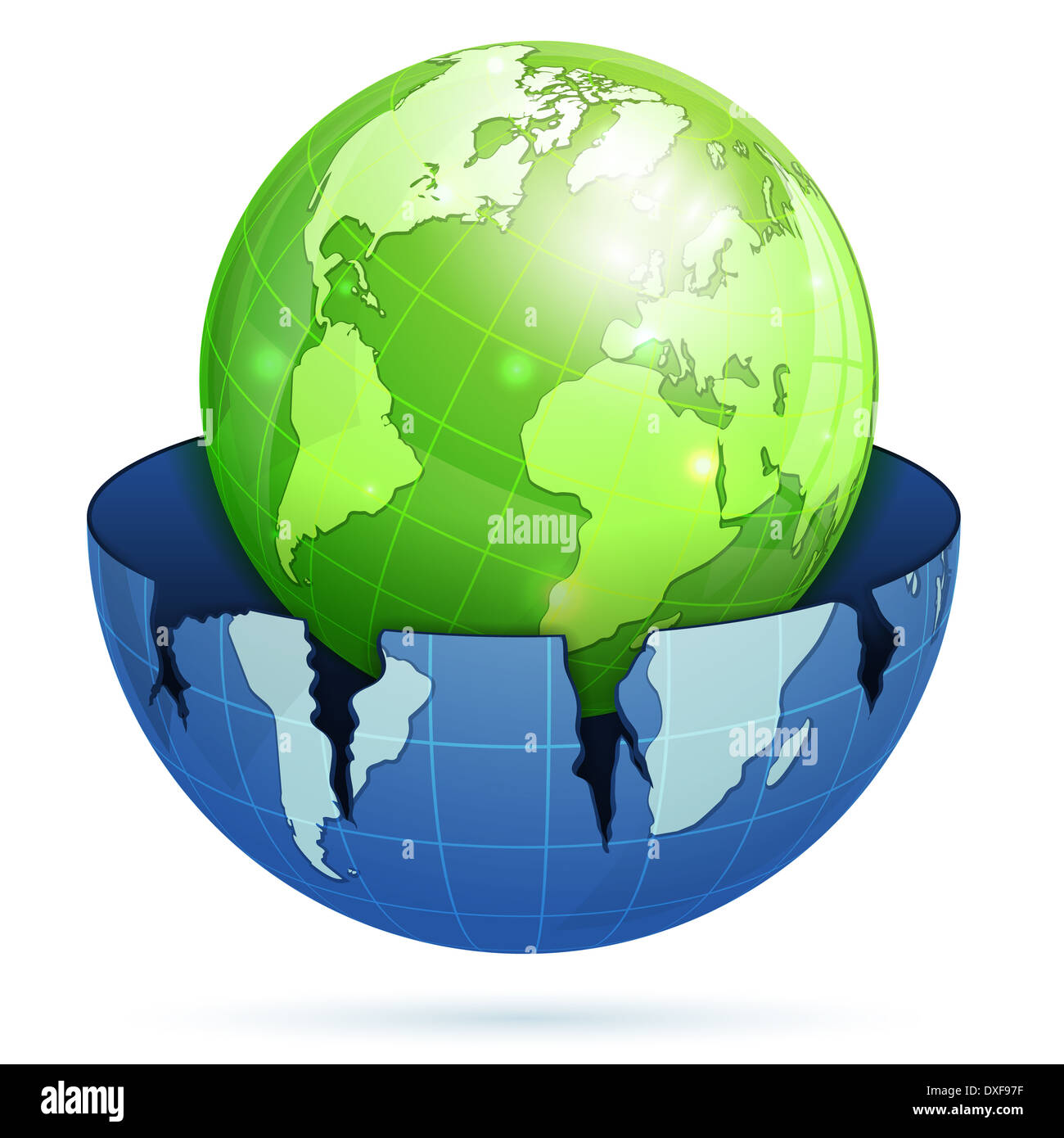Planet earth cracked Cut Out Stock Images & Pictures - Alamy