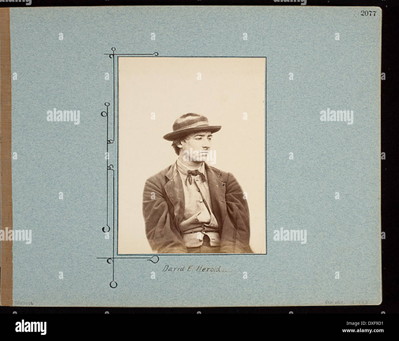 A historical photograph of David E. Herold, a figure involved in the ...