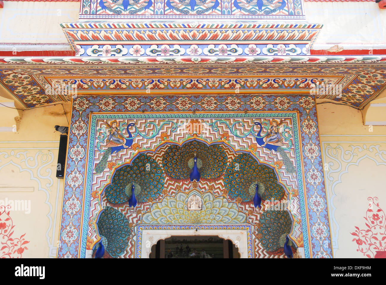 Detail of Peacock Gate, Jaipur City Palace Stock Photo - Alamy