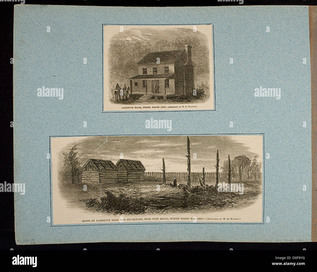 This vintage photograph shows the ruins of Garrett's Barn and Out ...