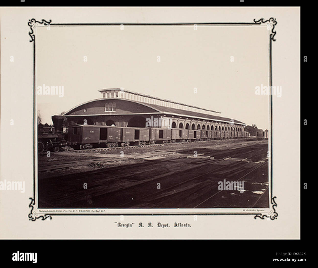 The Georgia Railroad Depot in Atlanta, captured in this historic ...
