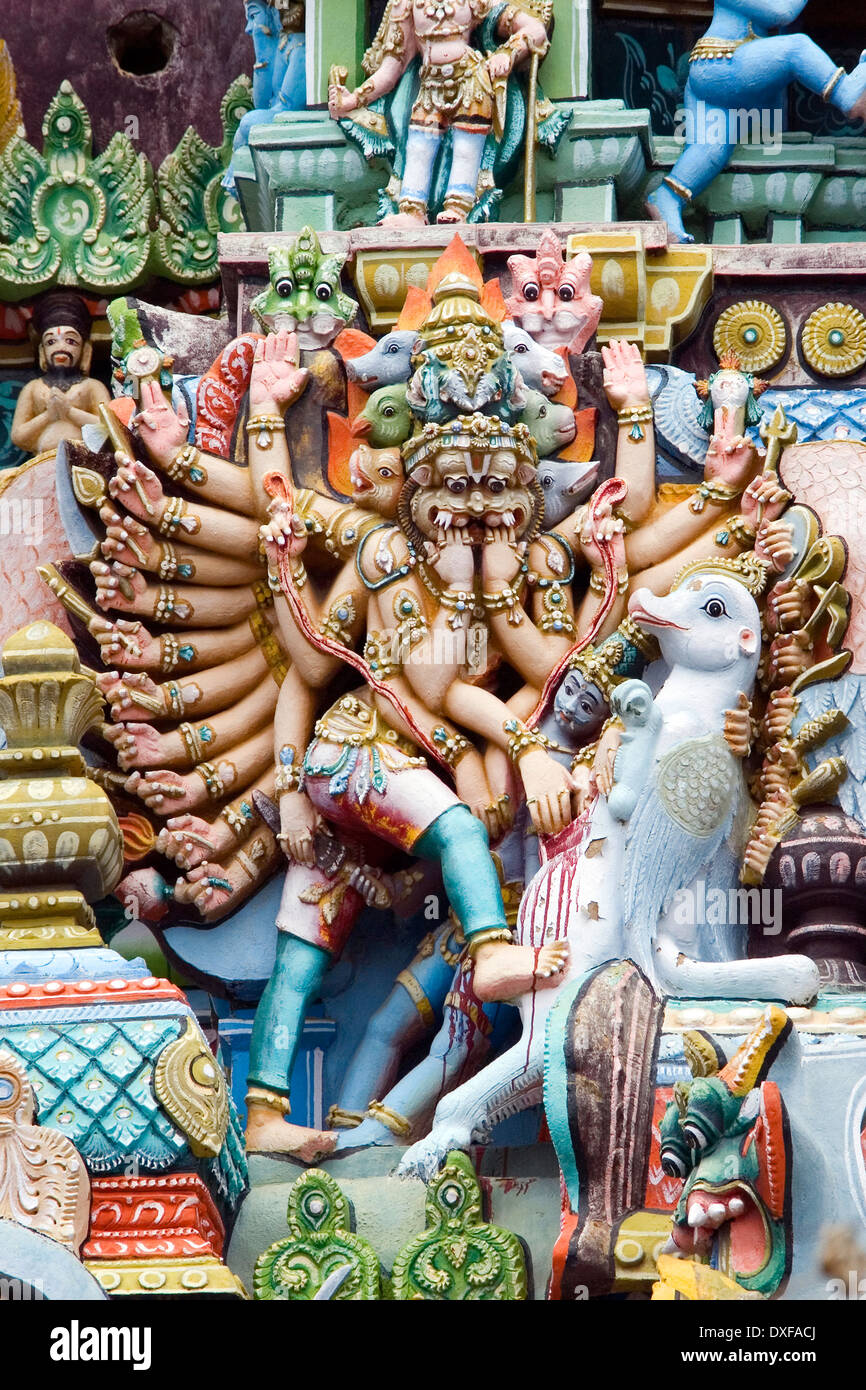 Religious sculpture at Ranganatha Hindu Temple complex at Srirangam ...
