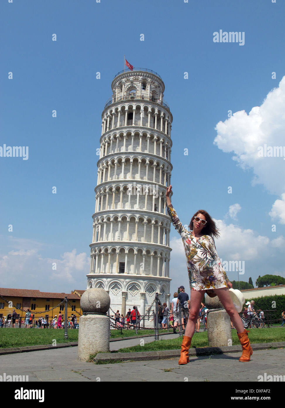 Italy tuscany pisa girl posing hi-res stock photography and images - Alamy