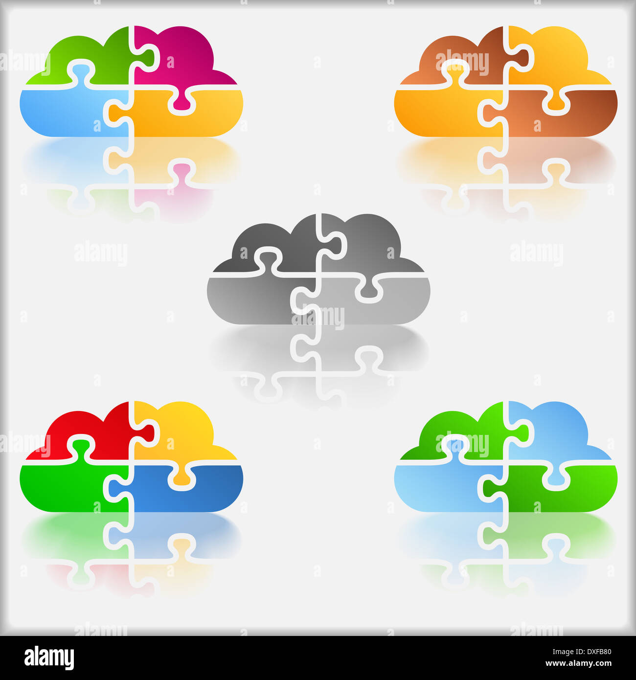 Abstract cloud made of puzzle pieces, design elements for your logo ...