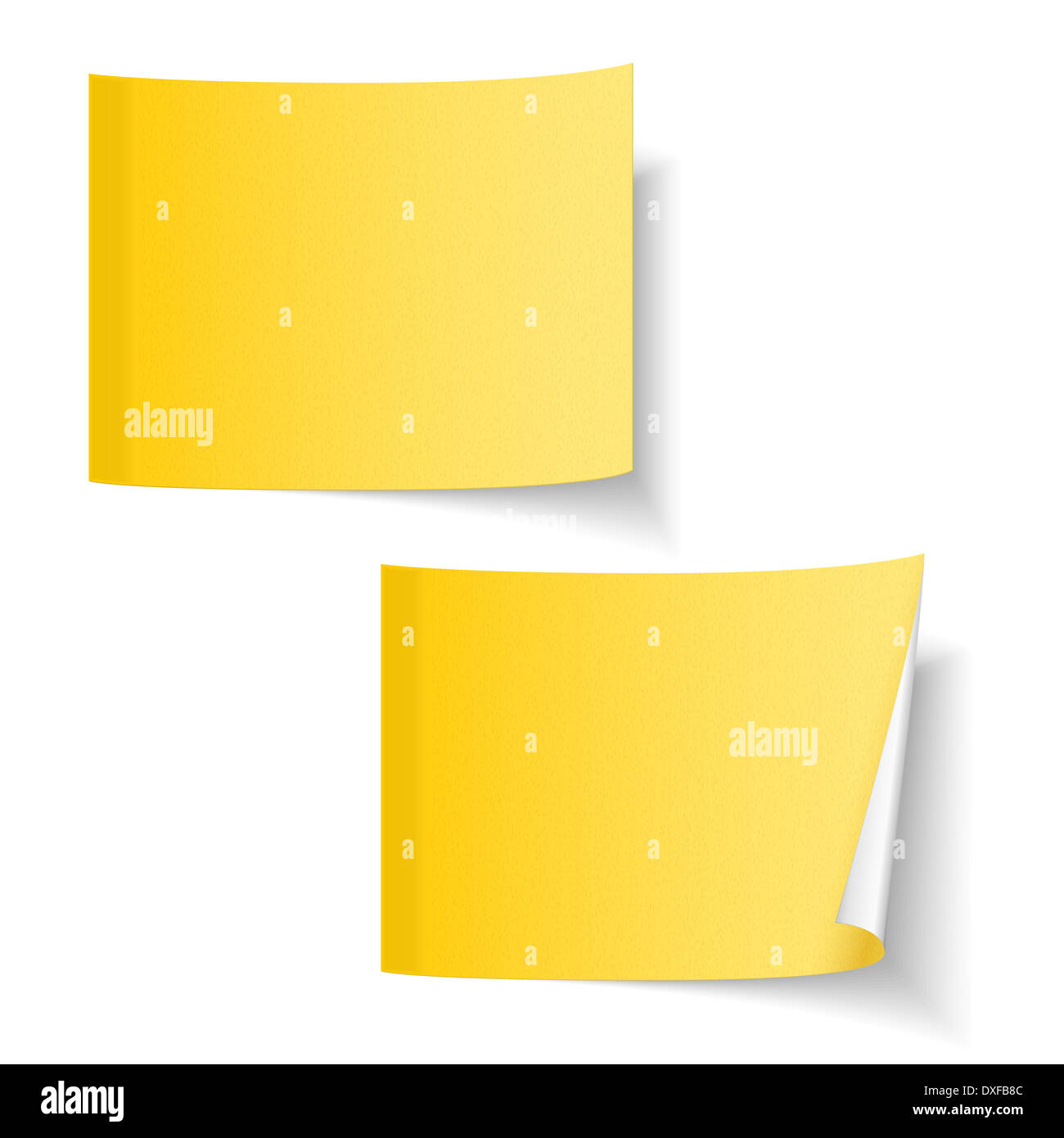 Blank yellow paper sticky notes Stock Photo - Alamy