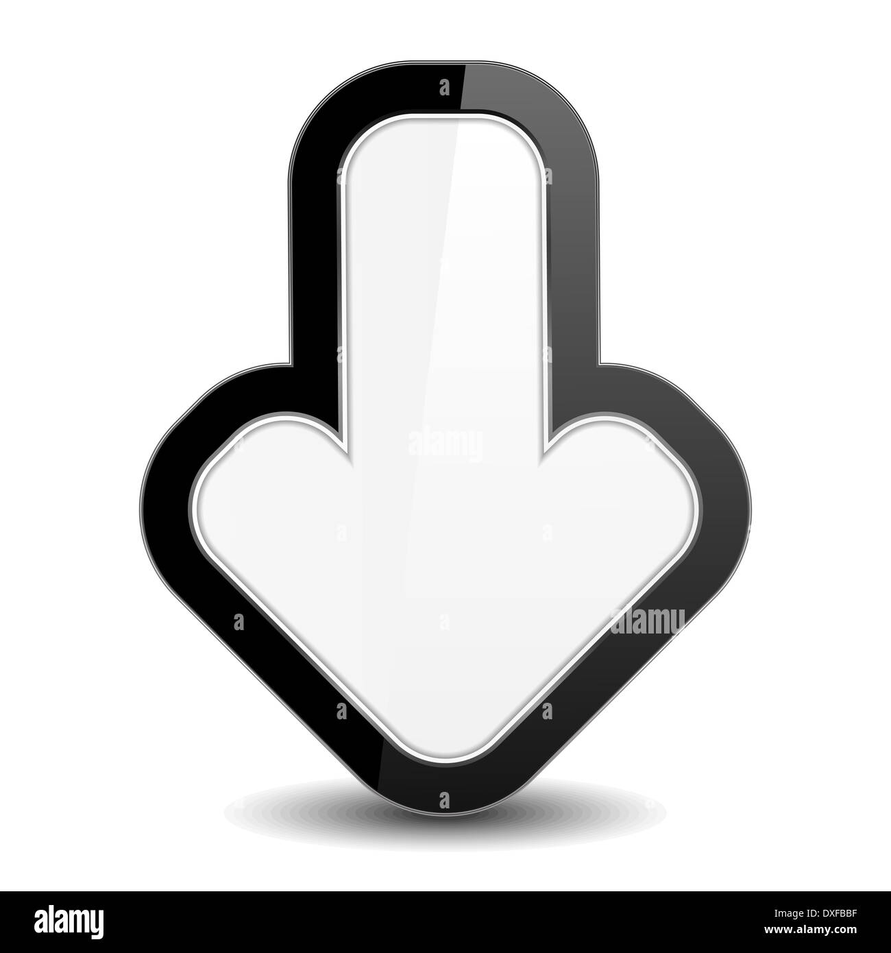 Black arrow pointing down Stock Photo - Alamy