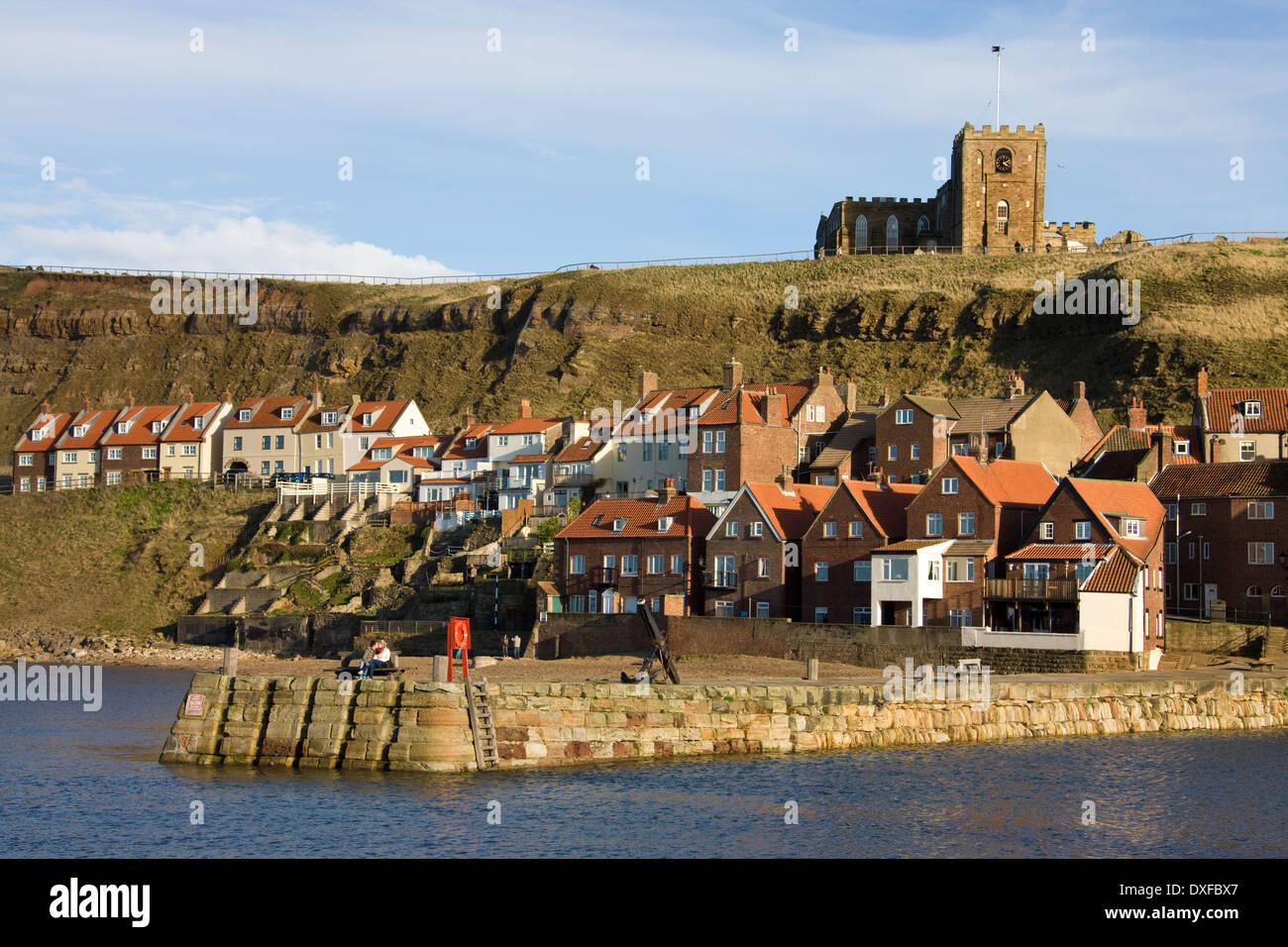 Coastal town of Whitby in North Yorkshire in the United Kingdom Stock ...
