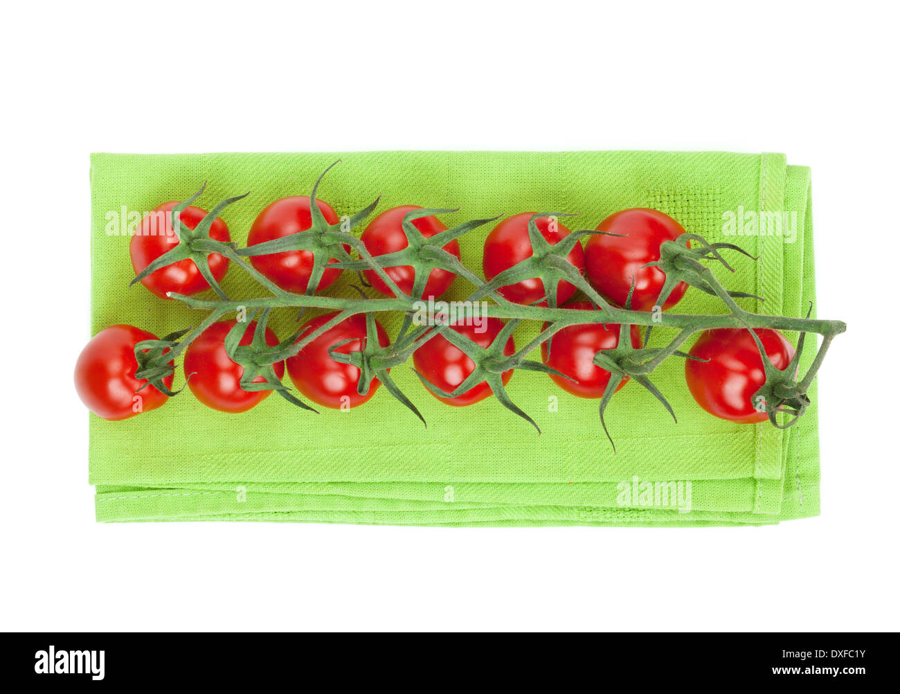 Cherry tomatoes. View from above. Isolated on white Stock Photo - Alamy