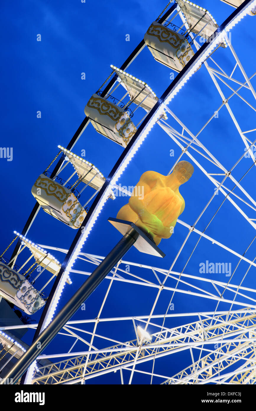 Wheel fair in Nice city on the Place Massena Stock Photo - Alamy