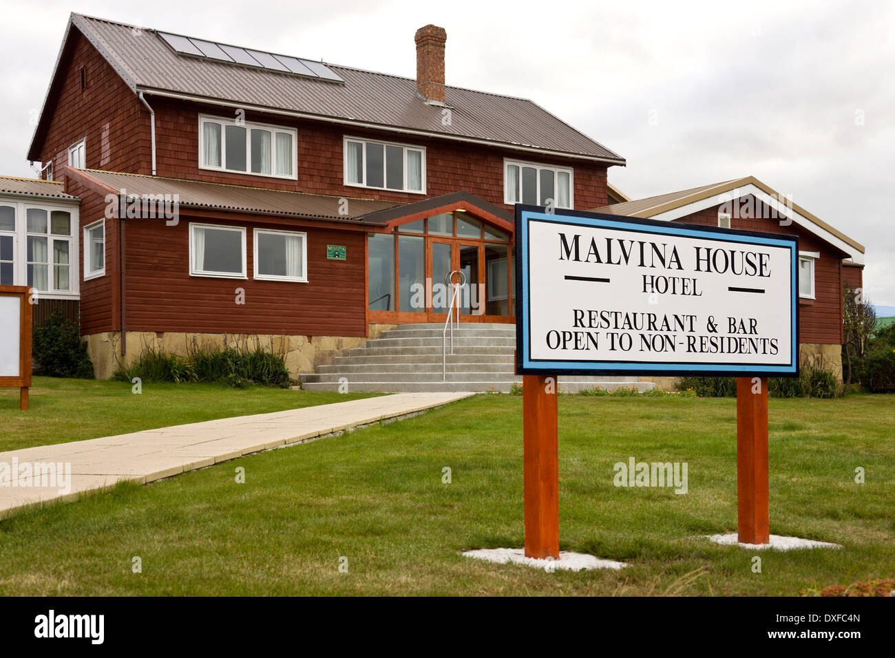 Malvina House Hotel in Stanley in the Falkland Islands Stock Photo - Alamy