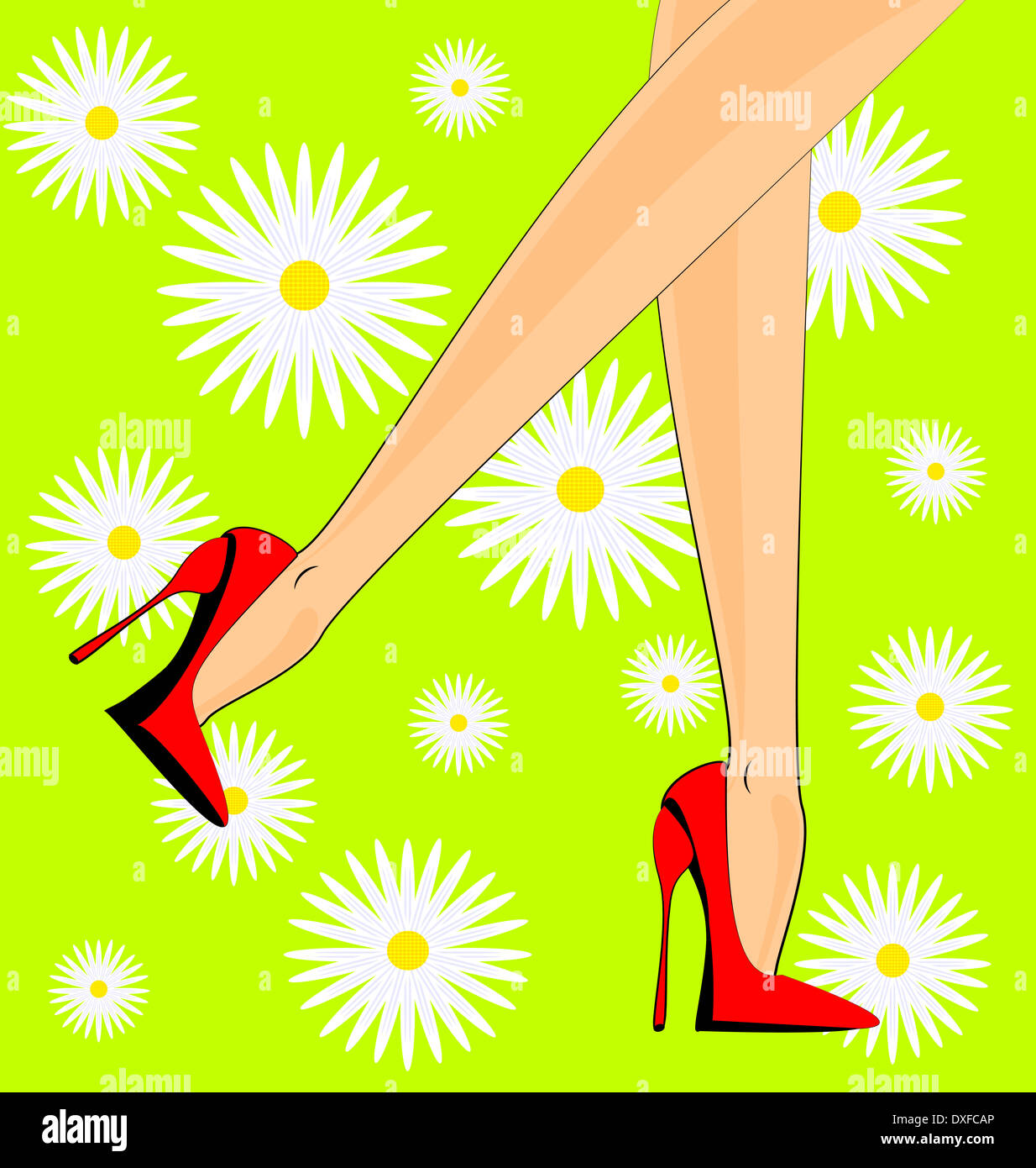 Drawing of female legs hi-res stock photography and images - Alamy