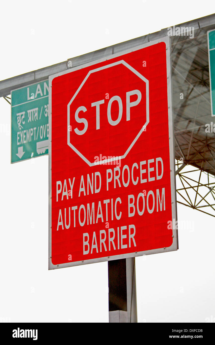 Red Stop Signal at A Toll, Maharashtra, India Stock Photo - Alamy