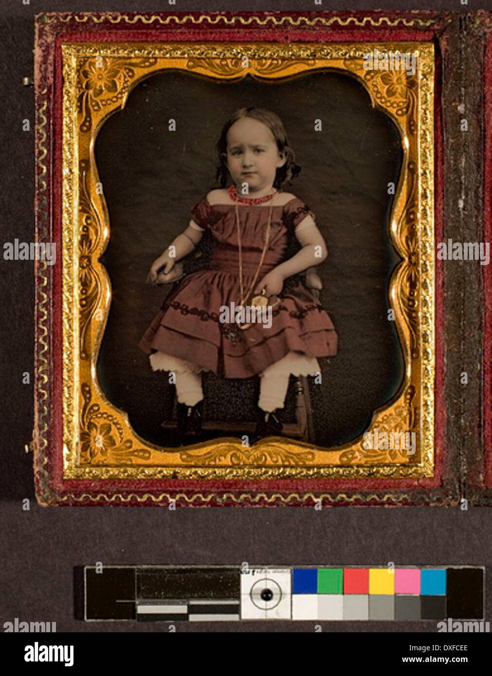 A portrait of an unidentified girl, showcasing a historical moment from ...