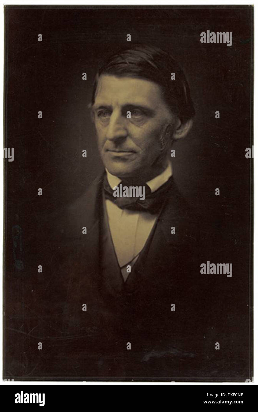A historical image of Ralph Waldo Emerson, a famous American essayist ...