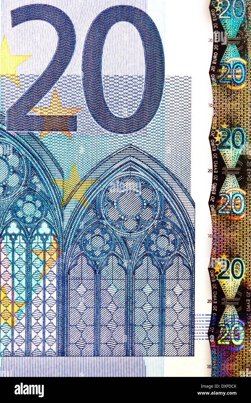 Money - Euro - European Union. Twenty Euro Banknote Stock Photo - Alamy