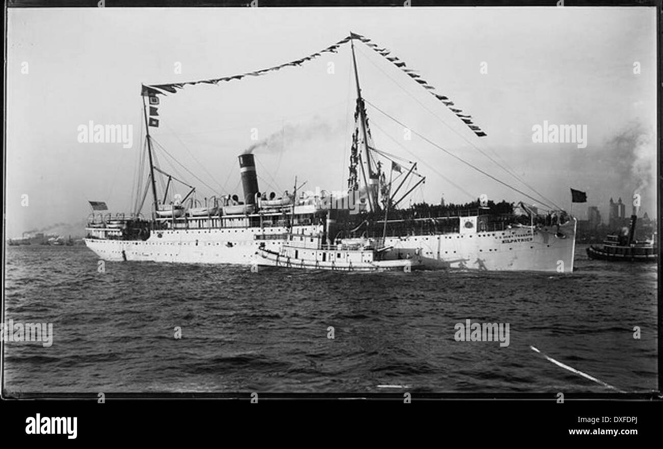 A historical photograph of the U.S. Army Transport Kilpatrick, a ...