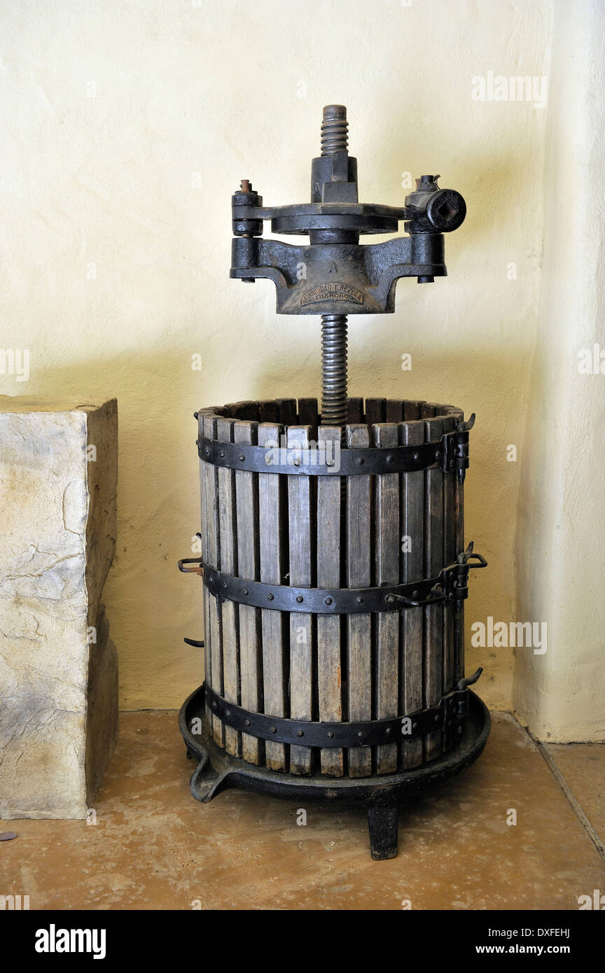 Historical wine press, Robert Mondavi Winery, Napa Valley, California ...