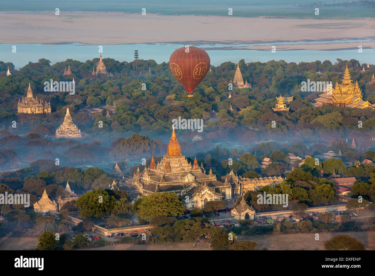 Ananda temple aerial hi-res stock photography and images - Alamy