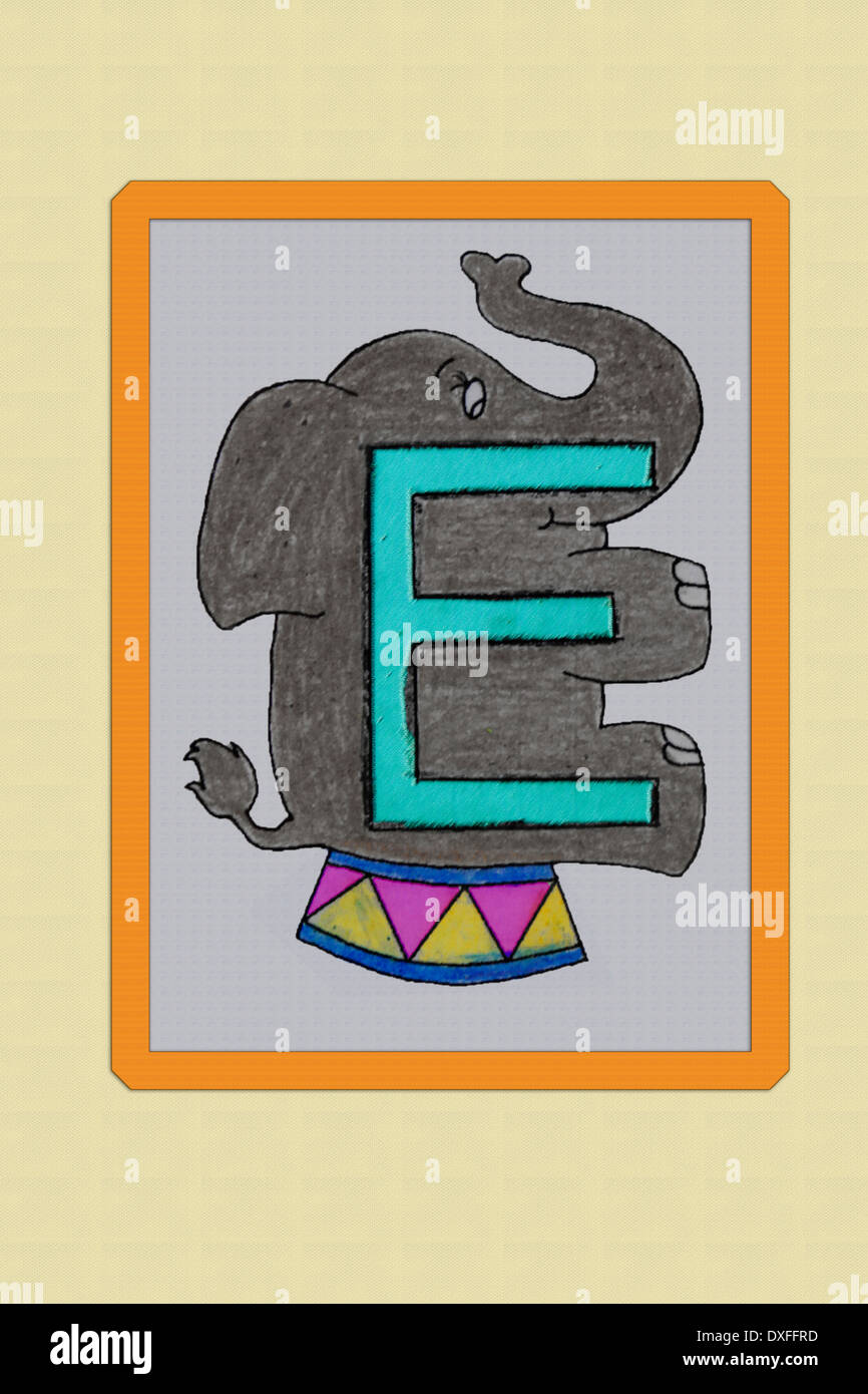 E for elephant hi-res stock photography and images - Alamy