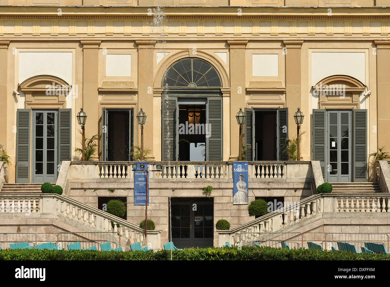 Detail of the facade of the Villa Reale, Monza, Lombardy, Italy Stock ...