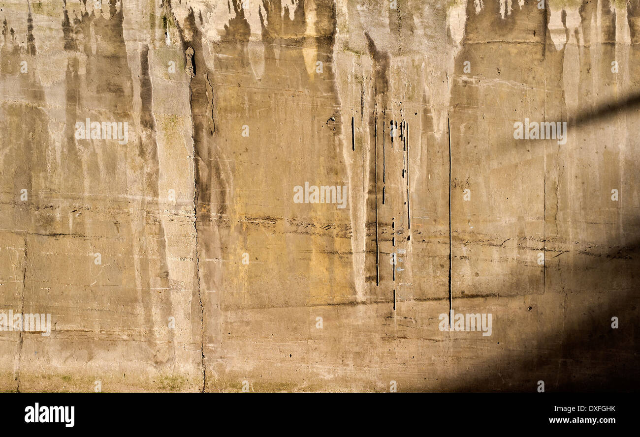Stained and Dirty Concrete Wall Stock Photo - Alamy