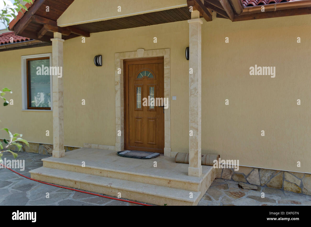 Entrance door in rural house Stock Photo - Alamy