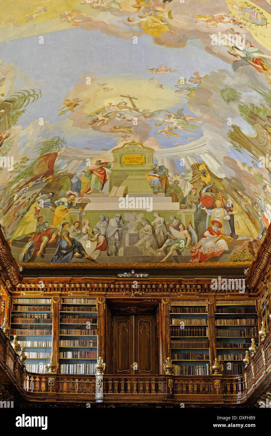Philosophical Hall, library of Strahov Monastery, Prague, Czech ...
