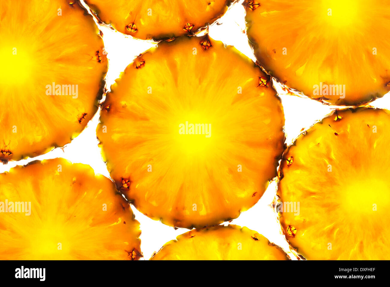 pineapple slice background Stock Photo - Alamy