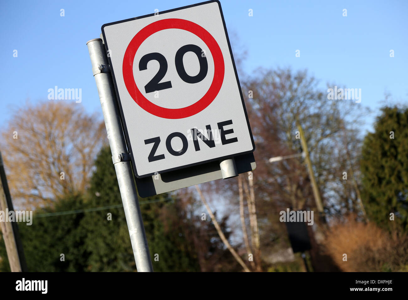 20 zone sign hi-res stock photography and images - Alamy